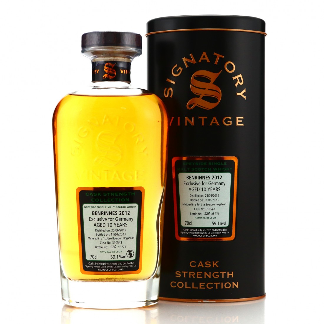 Benrinnes 2012 Signatory Vintage 10 Year Old Cask Strength / Germany ...