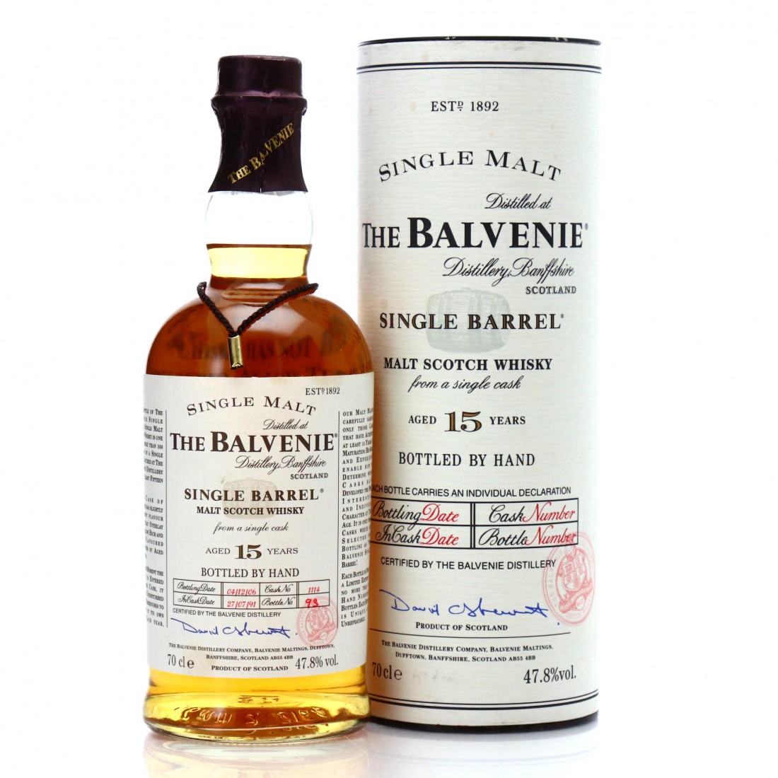 Balvenie 1991 Single Barrel 15 Year Old #1114 | Whisky Auctioneer