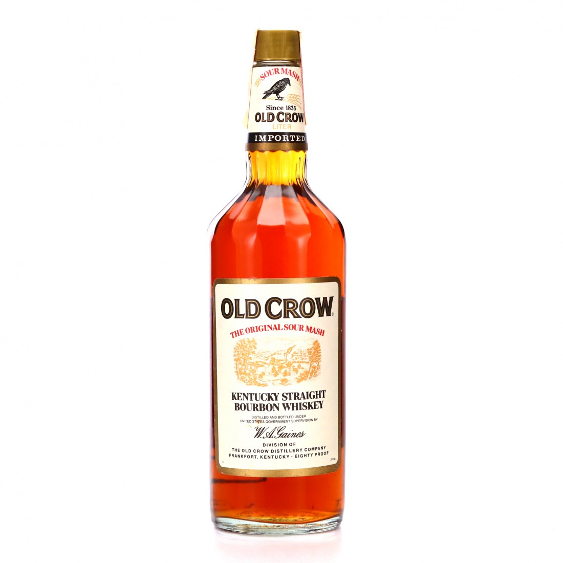 Old Crow Kentucky Straight Bourbon 1 Litre 1982 | Whisky Auctioneer