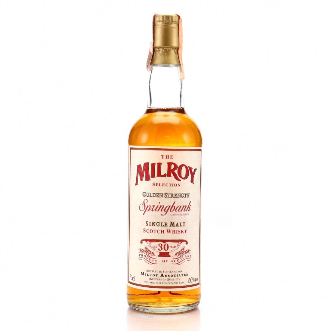 Springbank 30 Year Old Milroy Selection Golden Strength / 1996 Rotation ...