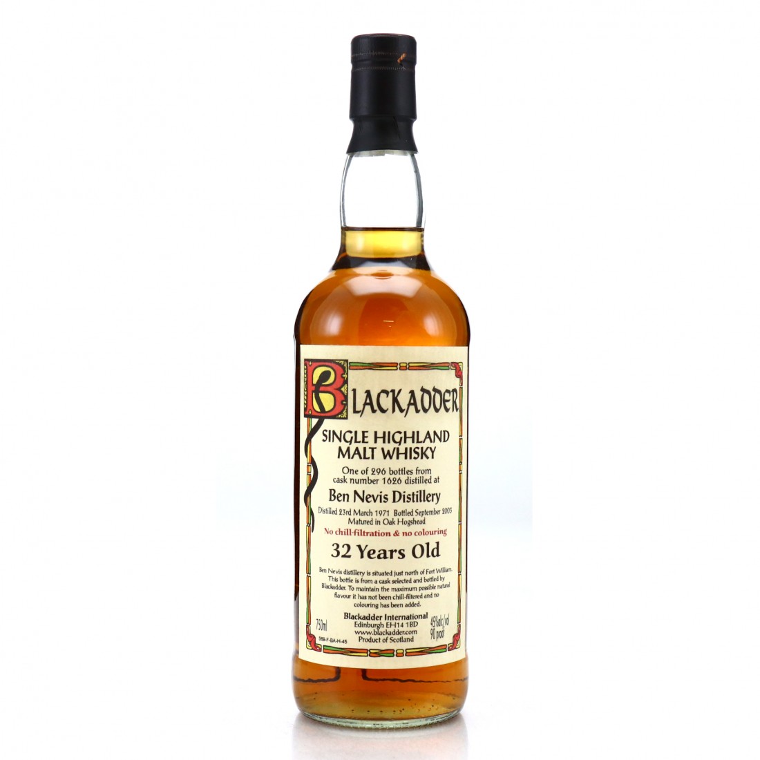 Ben Nevis 1971 Blackadder 32 Year Old 75cl / US Import | Whisky Auctioneer