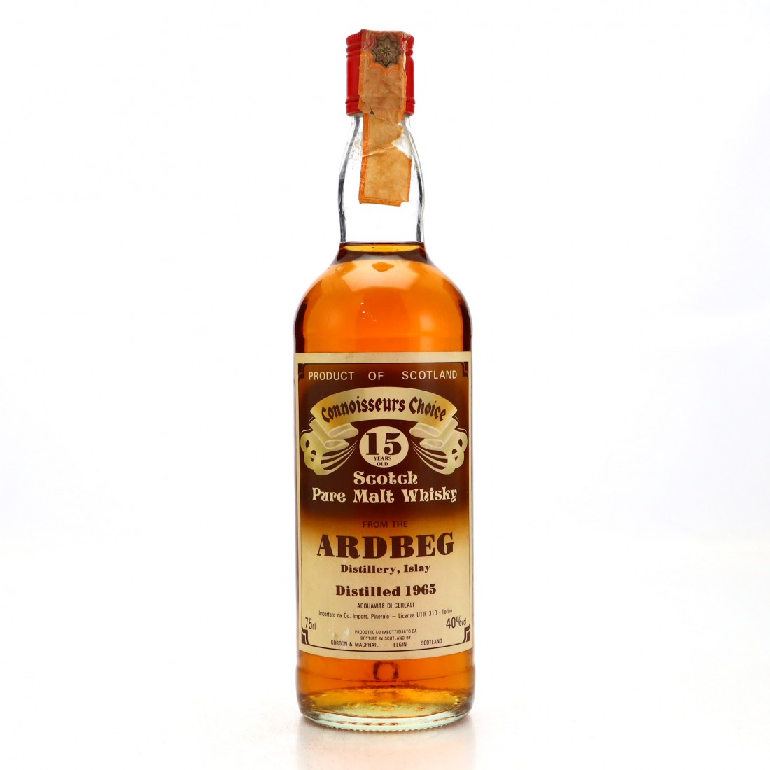 Ardbeg 1965 Gordon and MacPhail 15 Year Old / Co. Pinerolo Import ...