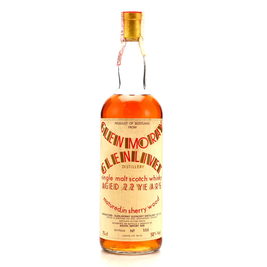 Glen Moray 22 Year Old Moon Import / Half Moon | Whisky Auctioneer