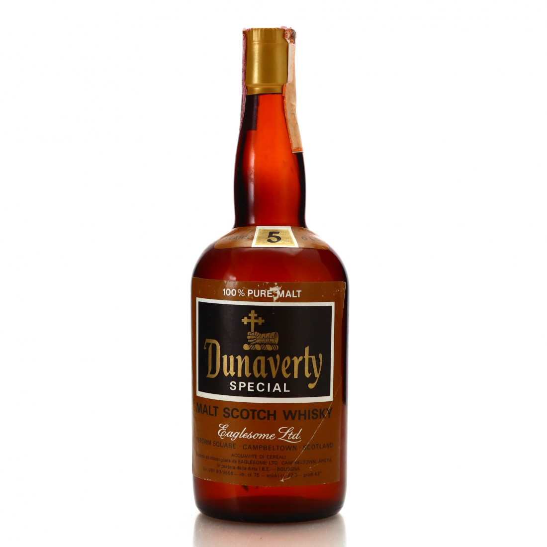 Dunaverty 5 Year Old Special Malt Scotch Whisky 1970s | Whisky Auctioneer