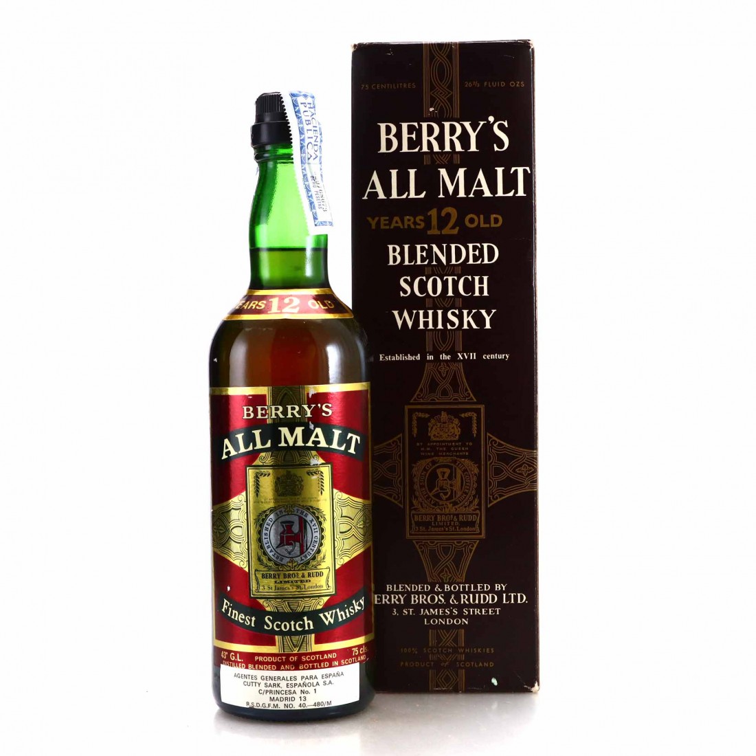 Berry's All Malt 12 Year Old 1970s | Whisky Auctioneer