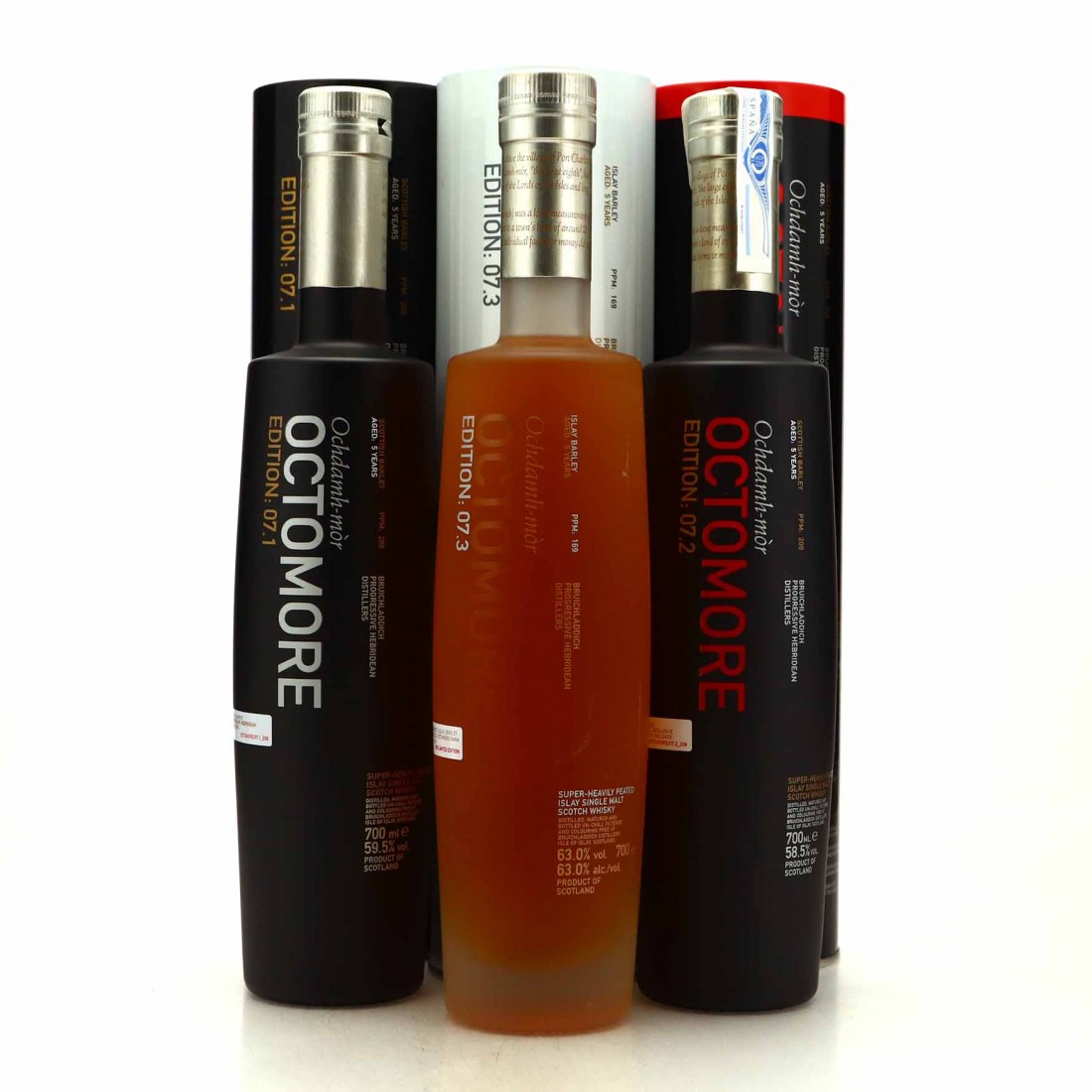 Octomore 7.1, 7.2 & 7.3 3 x 70cl | Whisky Auctioneer
