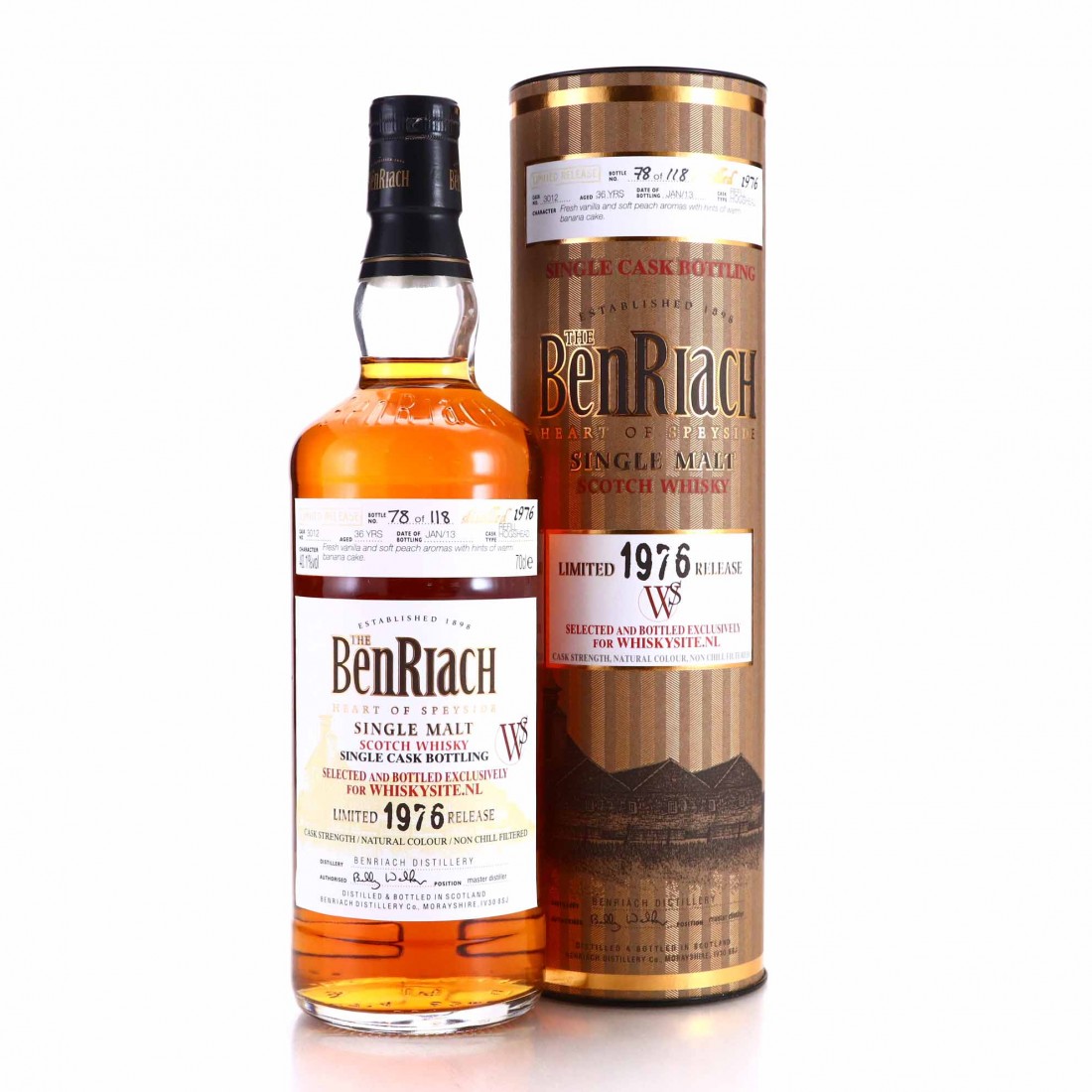Benriach 1976 Single Cask 36 Year Old #3012 / Whiskysite | Whisky ...