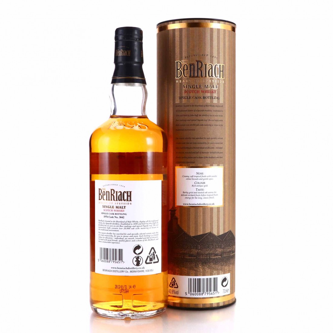 Benriach 1976 Single Cask 36 Year Old #3042 / Netherlands | Whisky ...
