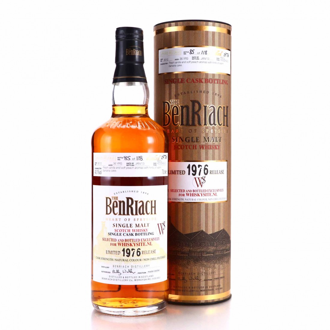 Benriach 1976 Single Cask 36 Year Old #3012 / Whiskysite | Whisky ...