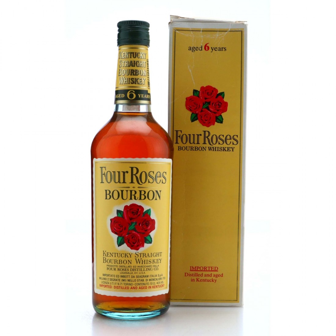 Four Roses 6 Year Old Kentucky Straight Bourbon 70cl 1990s / Seagram ...