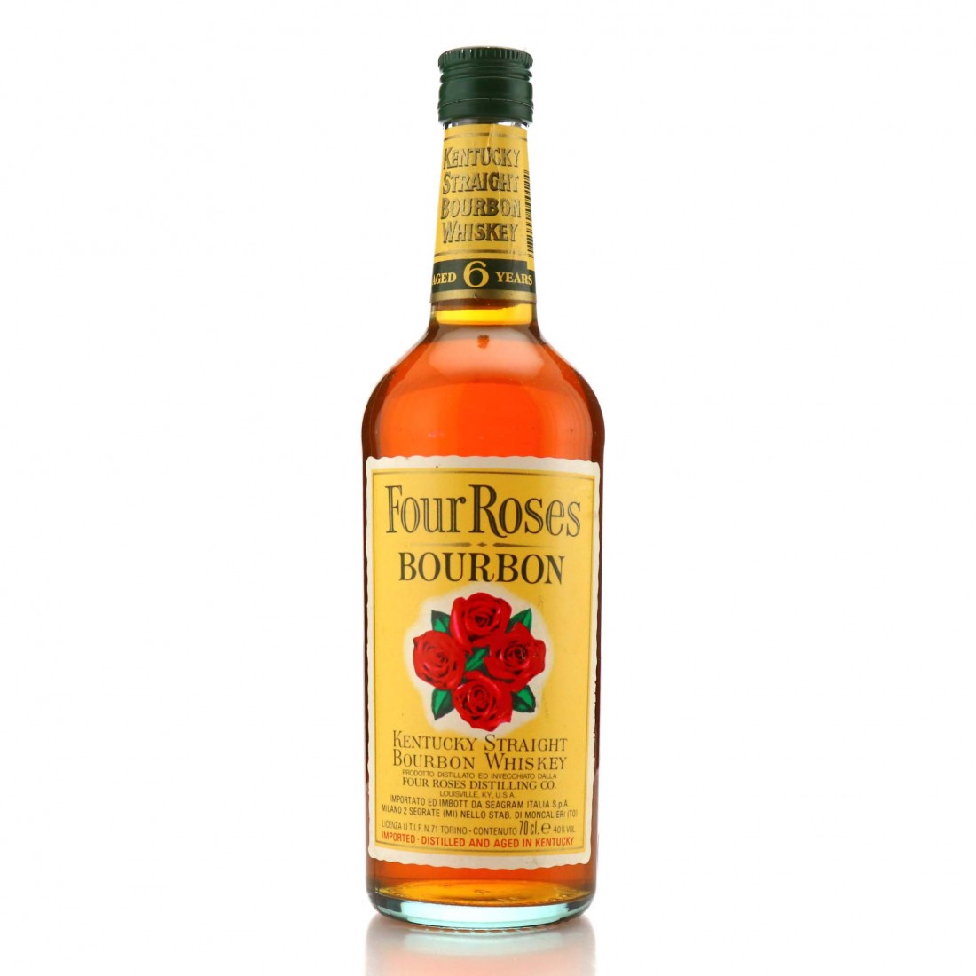 Four Roses 6 Year Old Kentucky Straight Bourbon 70cl 1990s / Seagram ...