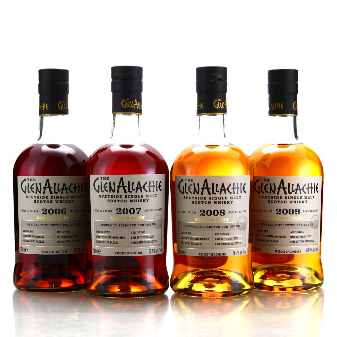 Glenallachie Single Cask / UK 4 x 70cl | Whisky Auctioneer