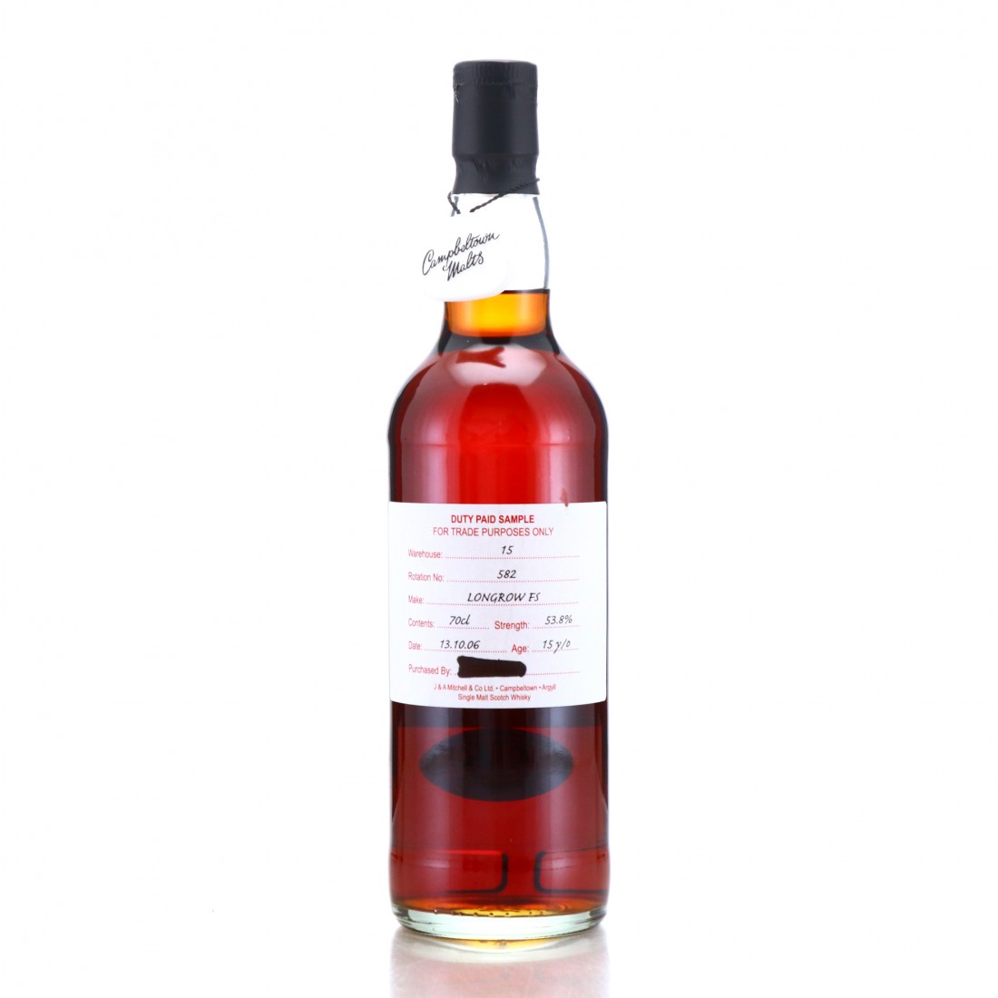 Longrow 2006 Duty Paid Sample 15 Year Old / Fresh Sherry Hogshead ...