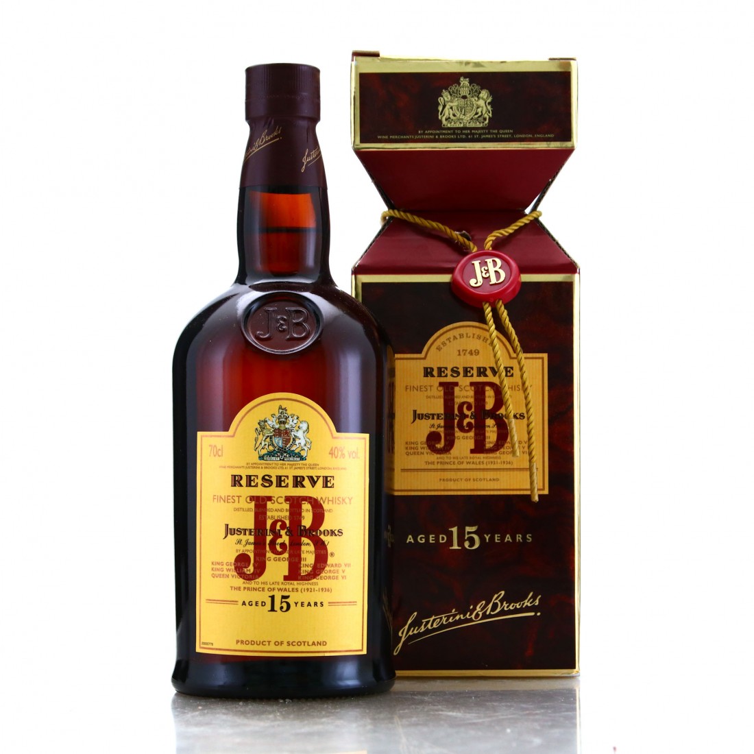 J&B 15 Year Old Reserve 1990s | Whisky Auctioneer