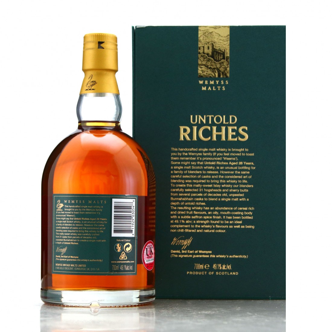 Bunnahabhain 28 Year Old Wemyss Malts / Untold Riches | Whisky Auctioneer