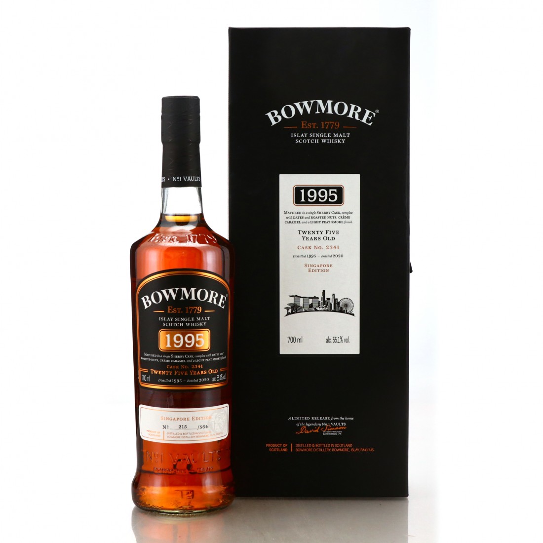 Bowmore 1995 Single Sherry Cask 25 Year Old #2341 / Singapore Edition ...