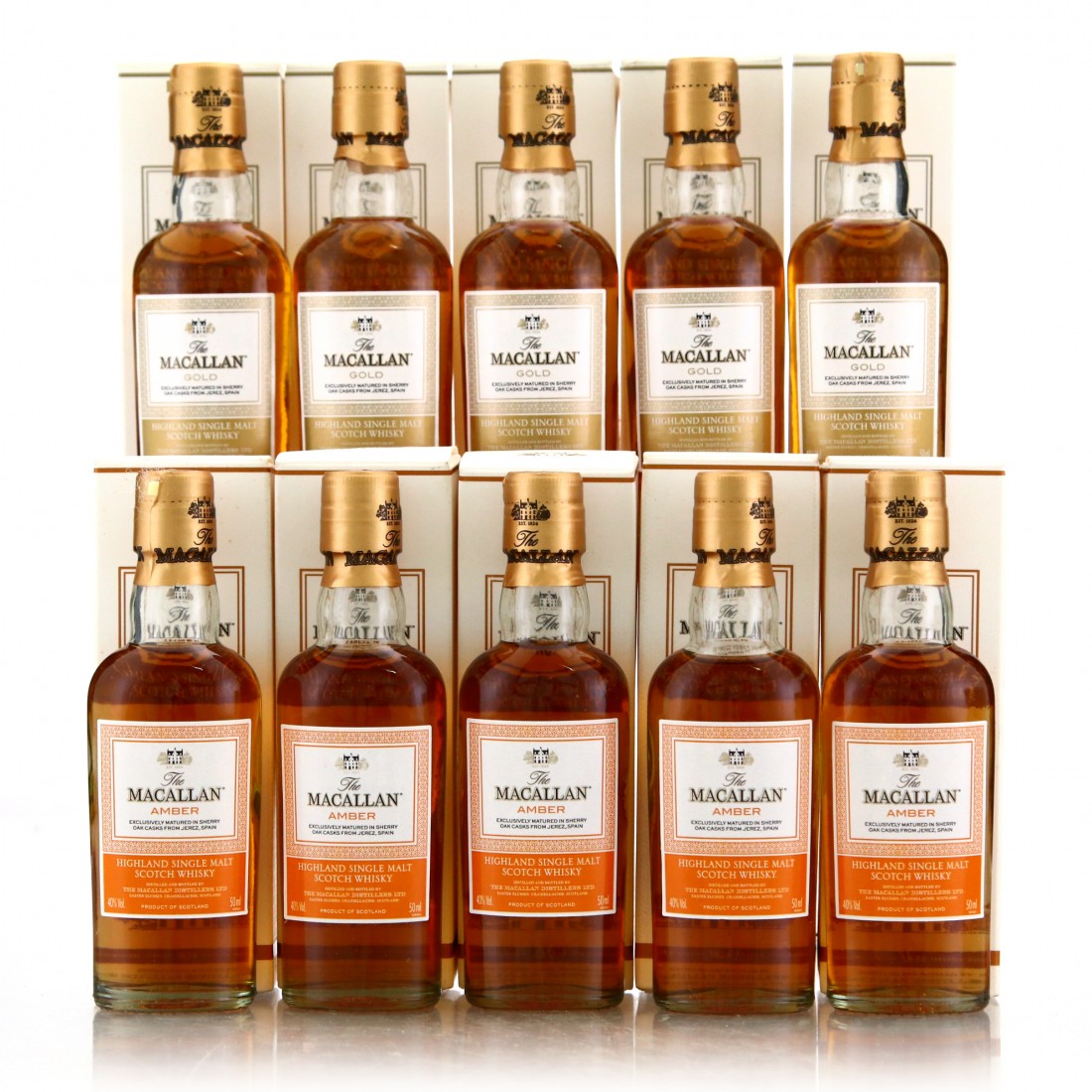 Macallan Gold & Amber Miniatures x 10 | Whisky Auctioneer
