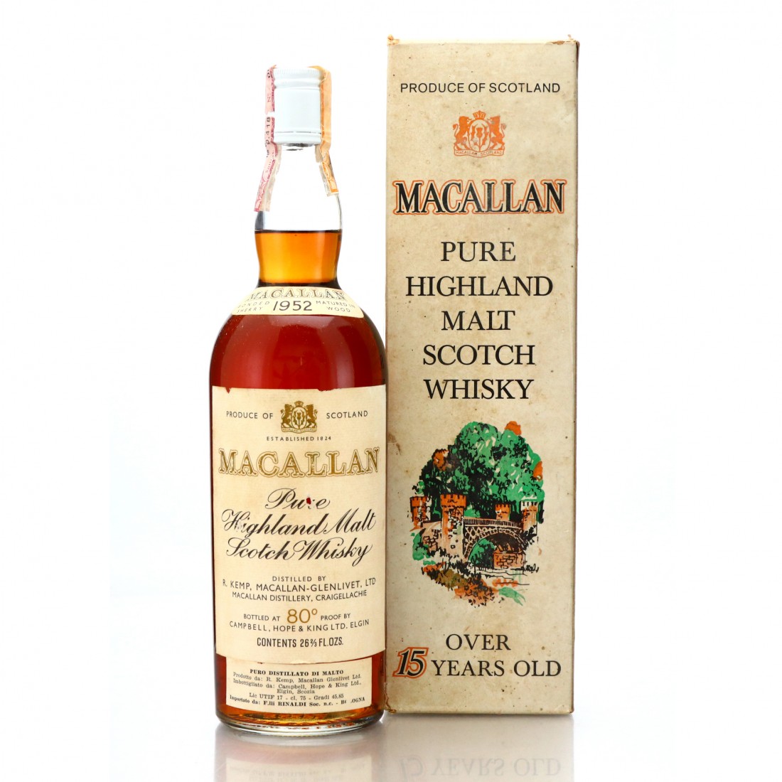 Macallan 1952 Campbell Hope and King 80 Proof / Rinaldi Import | Whisky ...