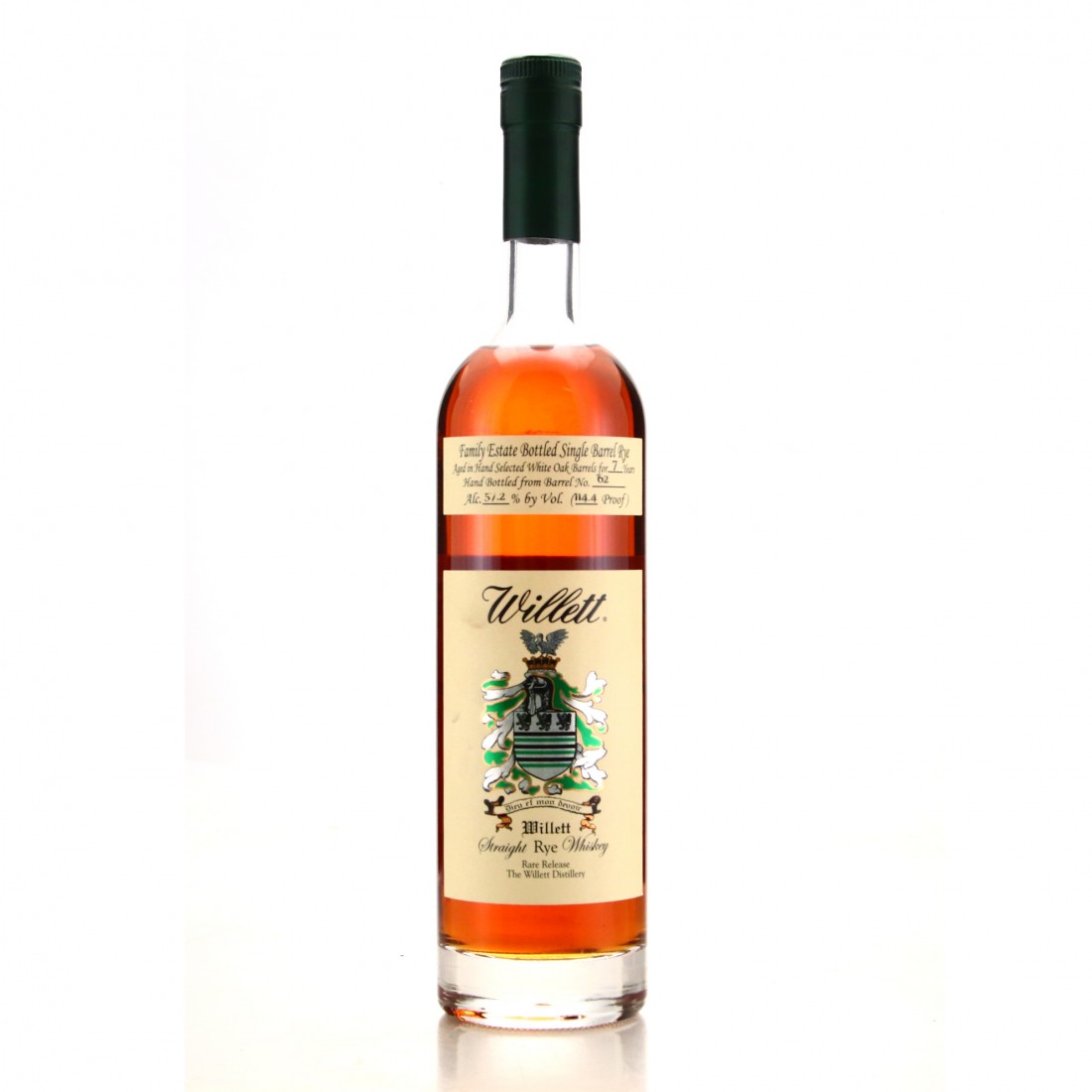 Willett Family Estate 7 Year Old Single Barrel Rye #62 | Whisky Auctioneer