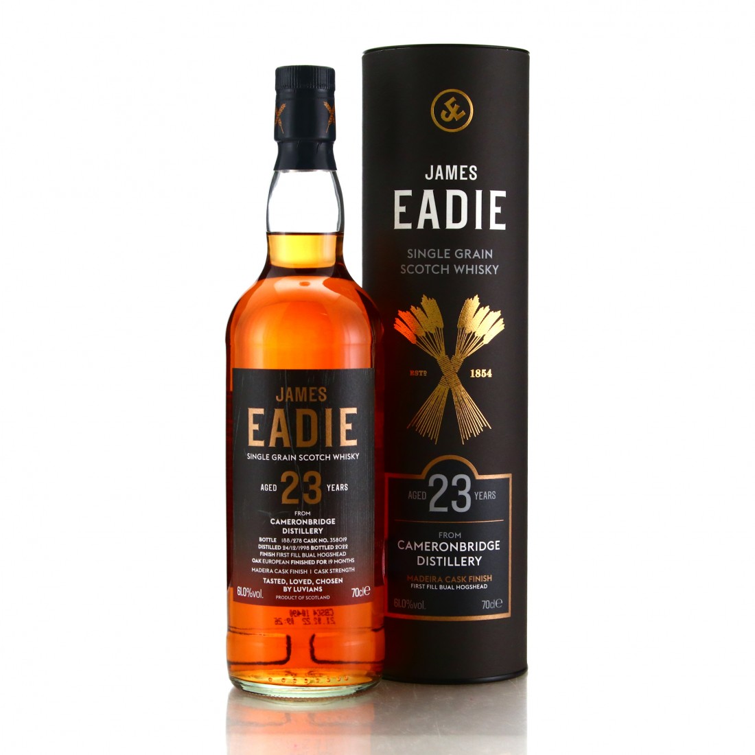 Cameronbridge 1998 James Eadie 23 Year Old Maderia Finish / Luvians ...