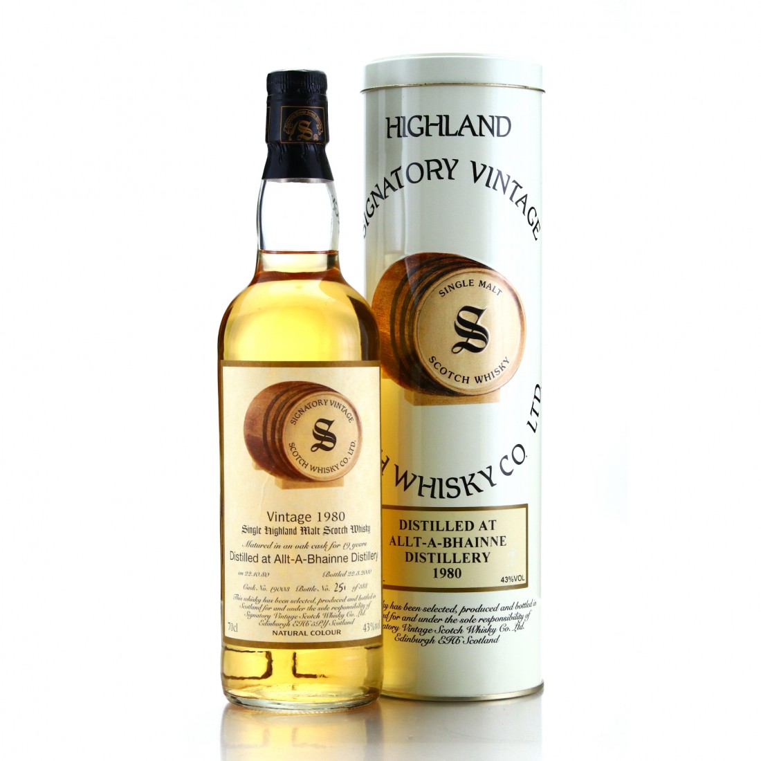 Allt A Bhainne 1980 Signatory Vintage 19 Year Old Whisky Auctioneer