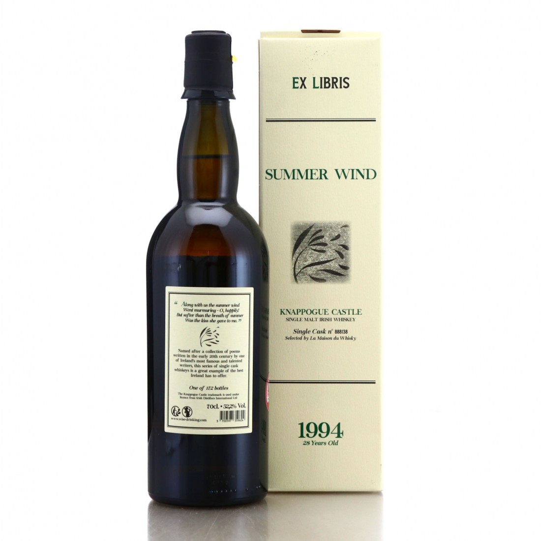 Knappogue Castle 1994 Ex Libris 27 Year Old 'Summer Wind' | Whisky ...