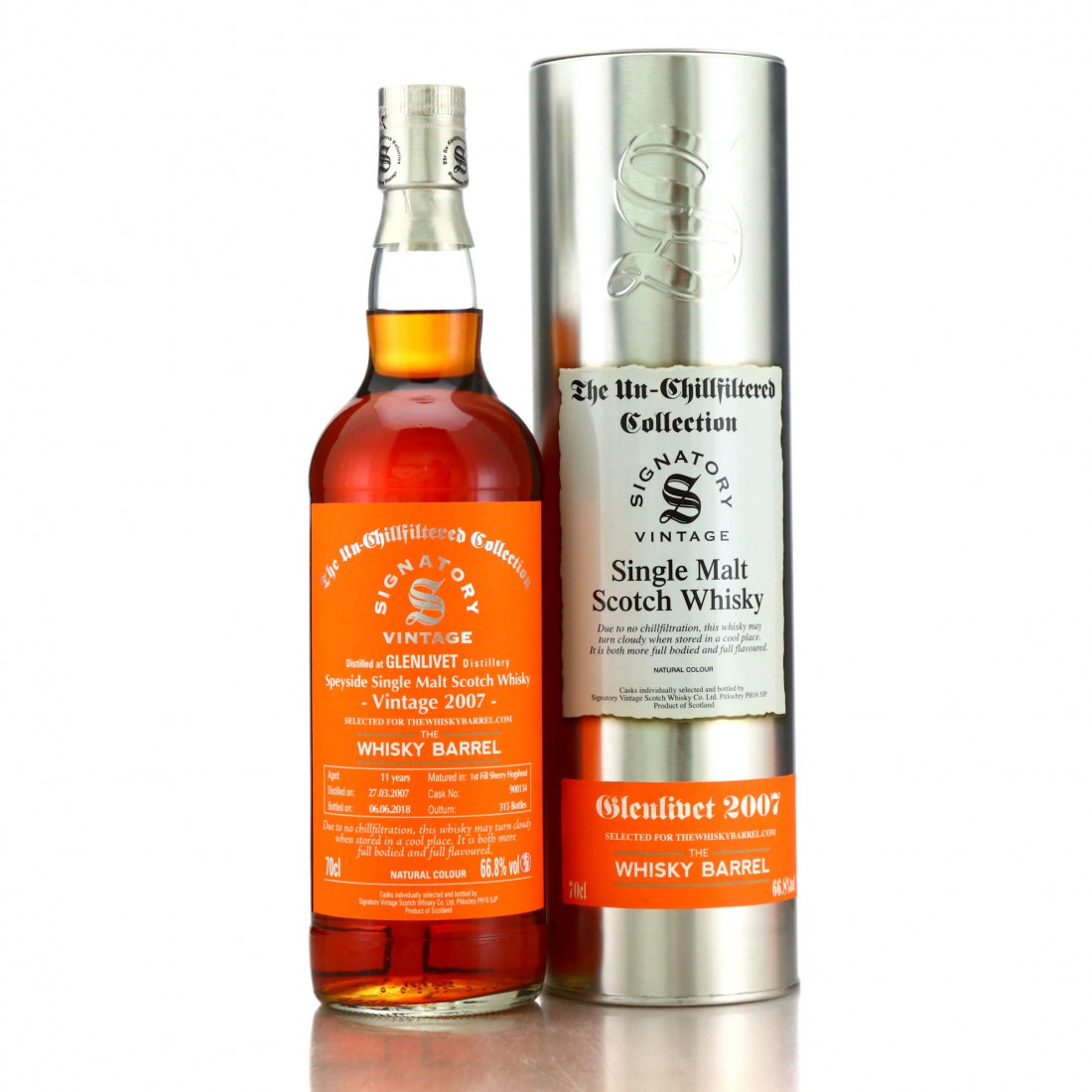 Glenlivet 2007 Signatory Vintage 11 Year Old / TWB | Whisky Auctioneer