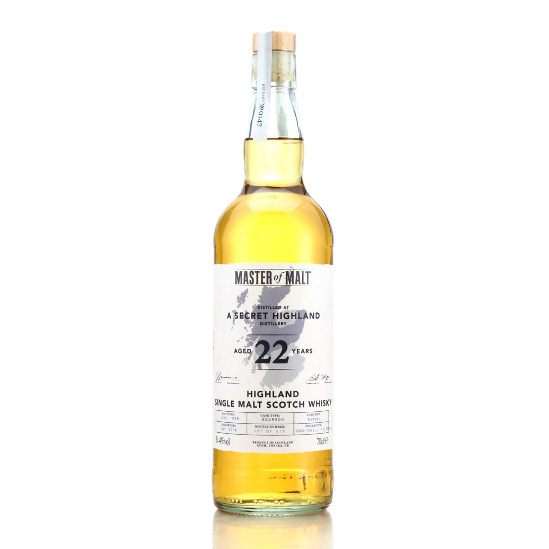 Highland Single Malt 1996 Master of Malt 22 Year Old | Whisky Auctioneer