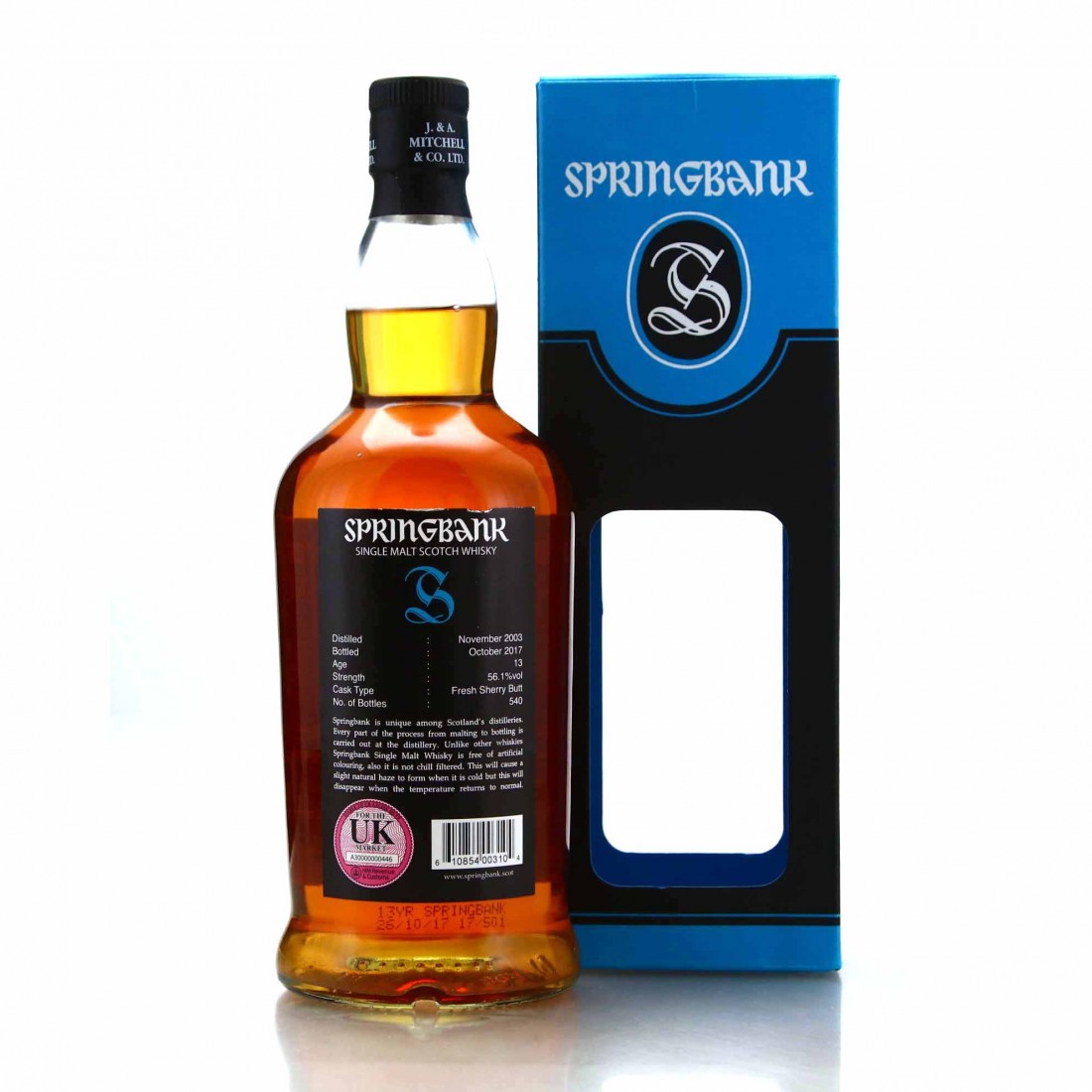Springbank 2003 Single Cask 13 Year Old / Fresh Sherry Butt | Whisky ...
