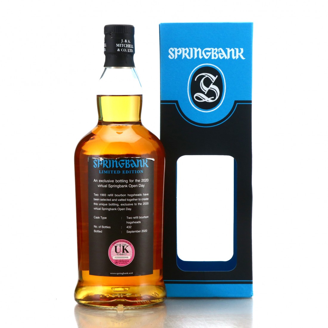 Springbank 1993 Bourbon Casks 26 Year Old / Virtual Open Day 2020 ...