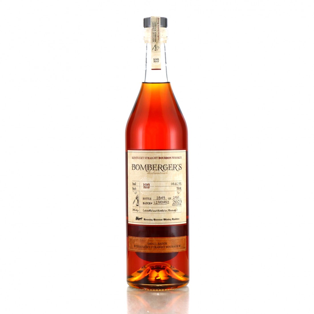 Bomberger's Declaration Kentucky Straight Bourbon 2023 70cl | Whisky ...