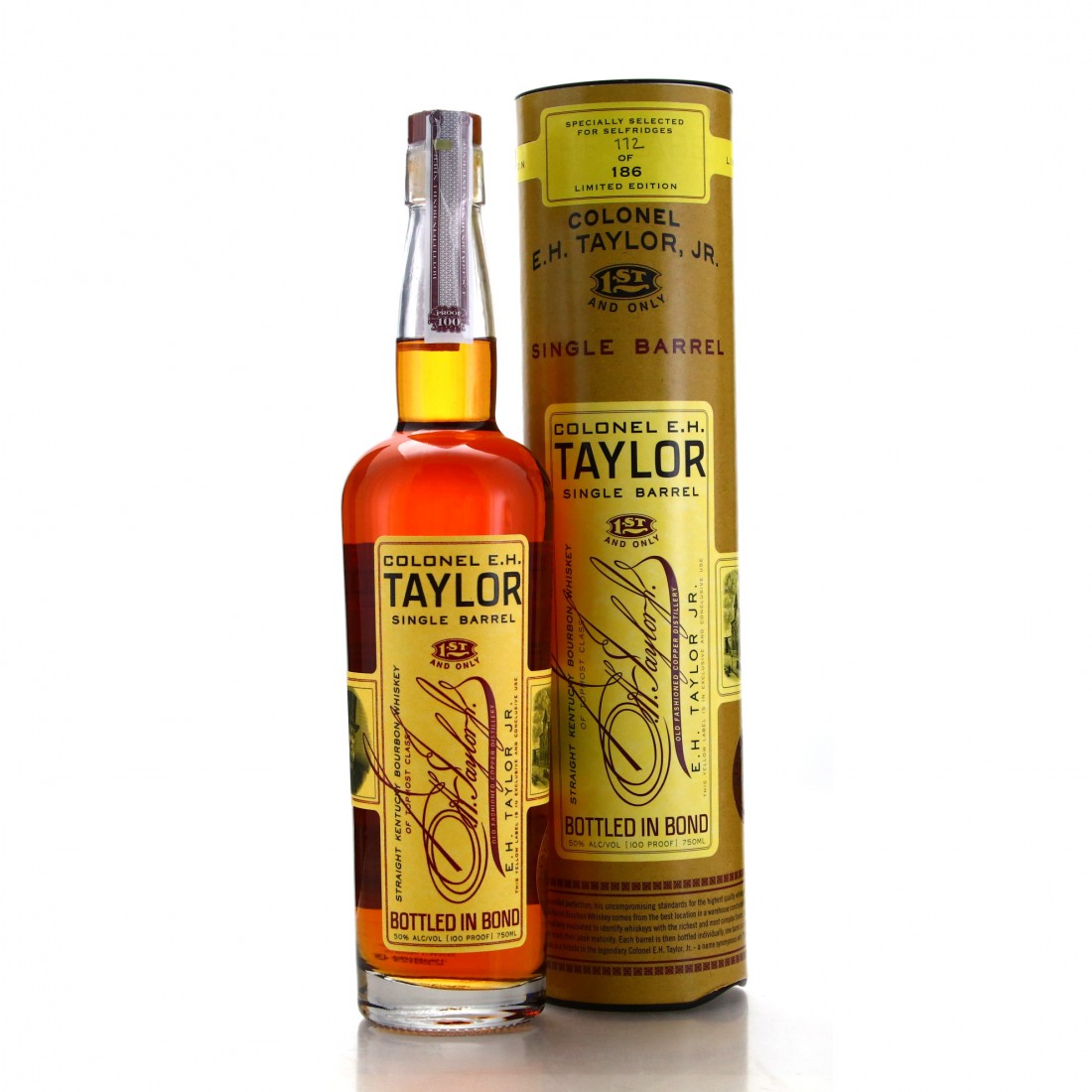 Colonel E.H. Taylor Single Barrel Bourbon 2023 / Selfridges | Whisky ...