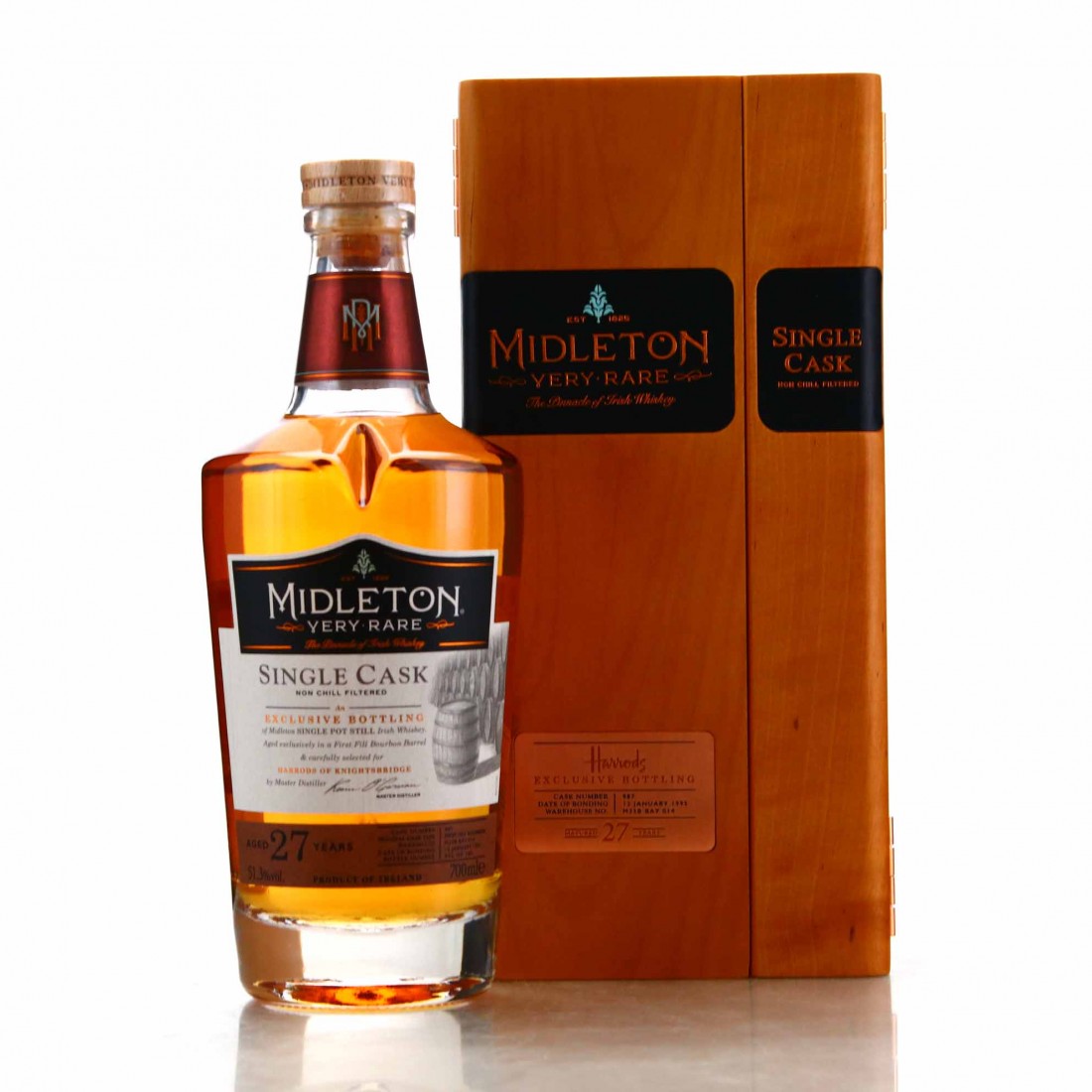Midleton 1995 Single Bourbon Cask 27 Year Old #987 / Harrods | Whisky ...