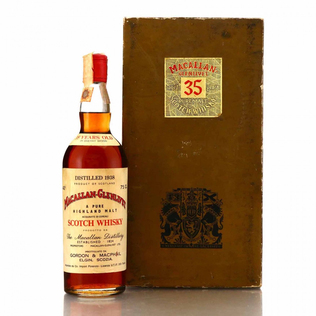 Macallan 1938 Gordon and MacPhail 35 Year Old / Co. Pinerolo Import ...