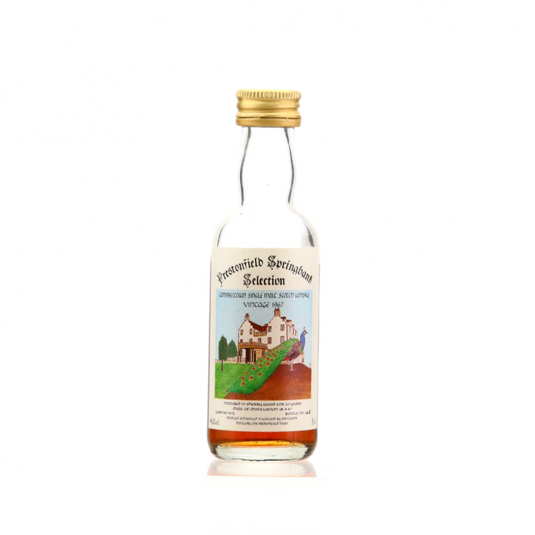 Springbank 1967 Prestonfield House 20 Year Old Sherry Wood Miniature ...