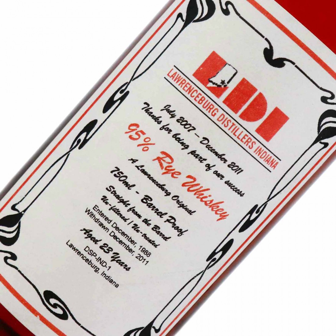 LDI 1988 Barrel Proof 23 Year Old Rye Whiskey | Whisky Auctioneer