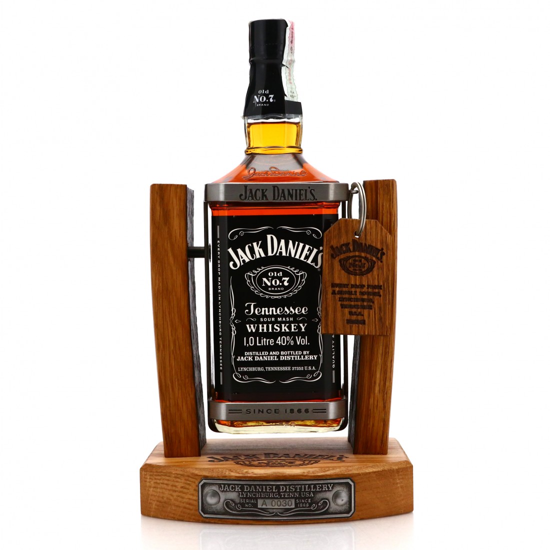 Jack Daniel's Old No.7 Brand 80 Proof 1 Litre / includes Pouring Cradle ...