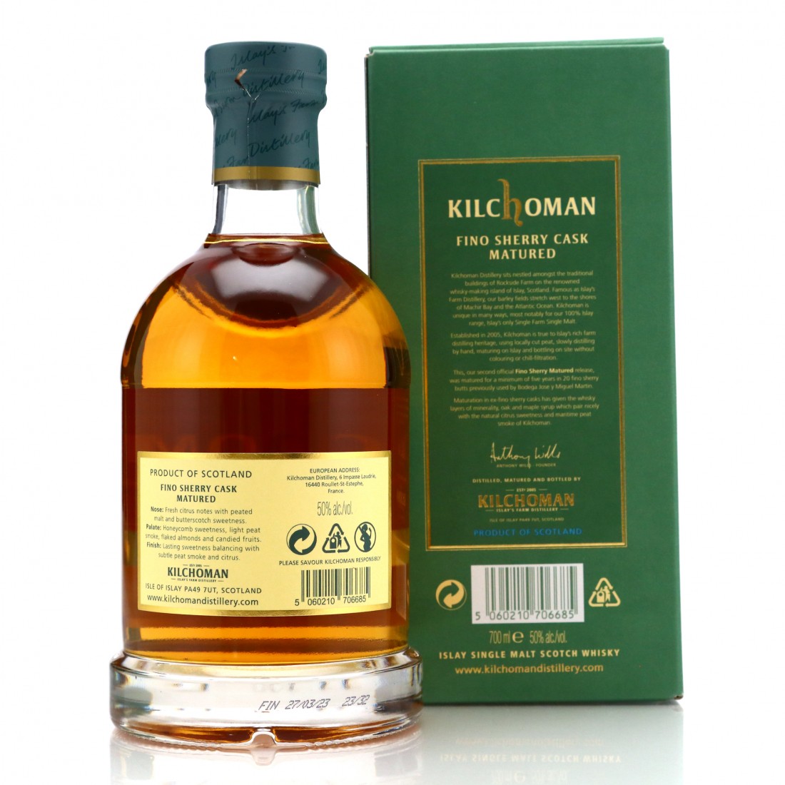 Kilchoman Fino Sherry Matured 2023 Edition | Whisky Auctioneer