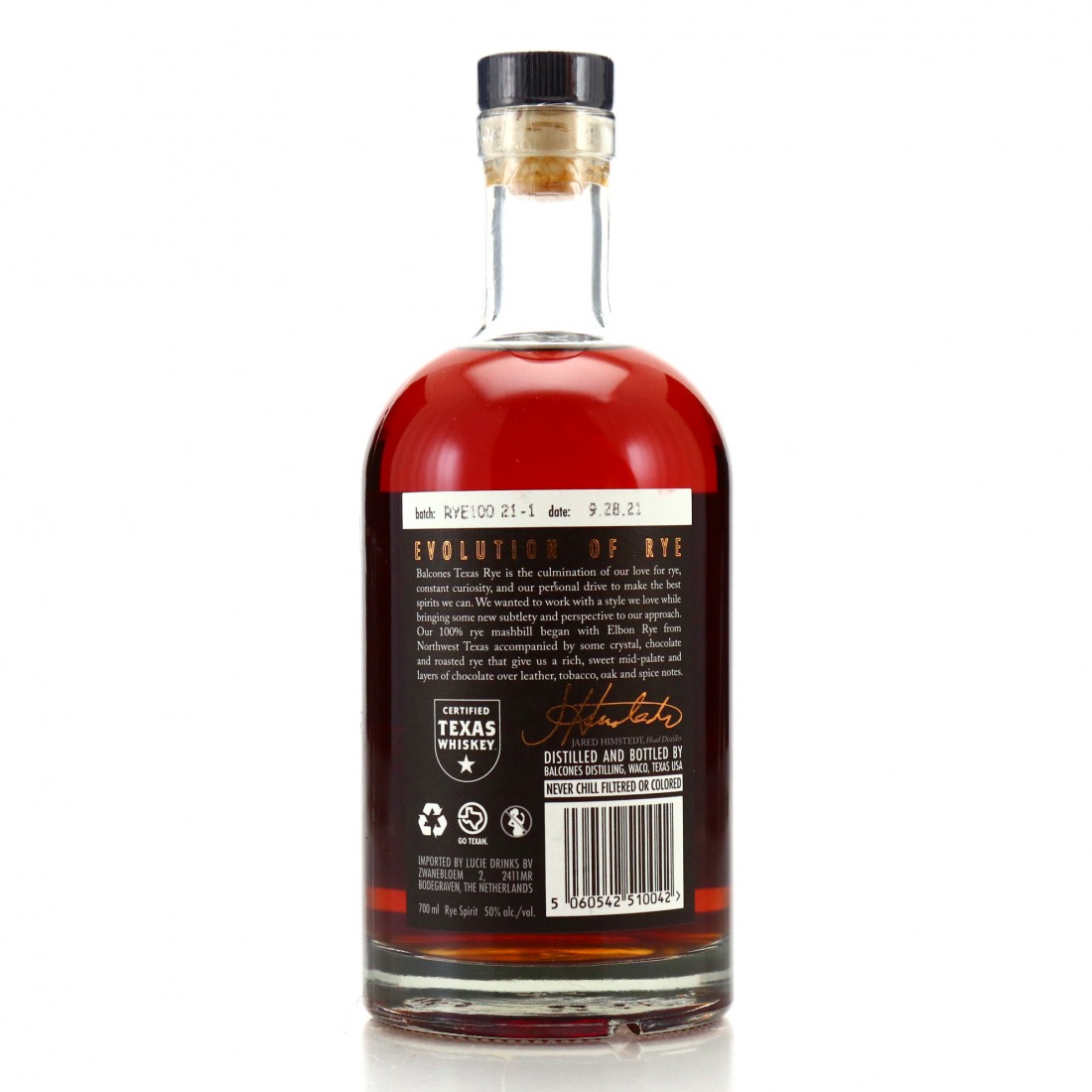Balcones 100 Proof Texas Rye 2021 70cl | Whisky Auctioneer