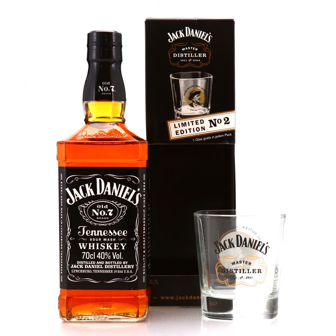 Jack Daniel's Old No.7 Brand 80 Proof Gift Pack 70cl / Master Distiller ...