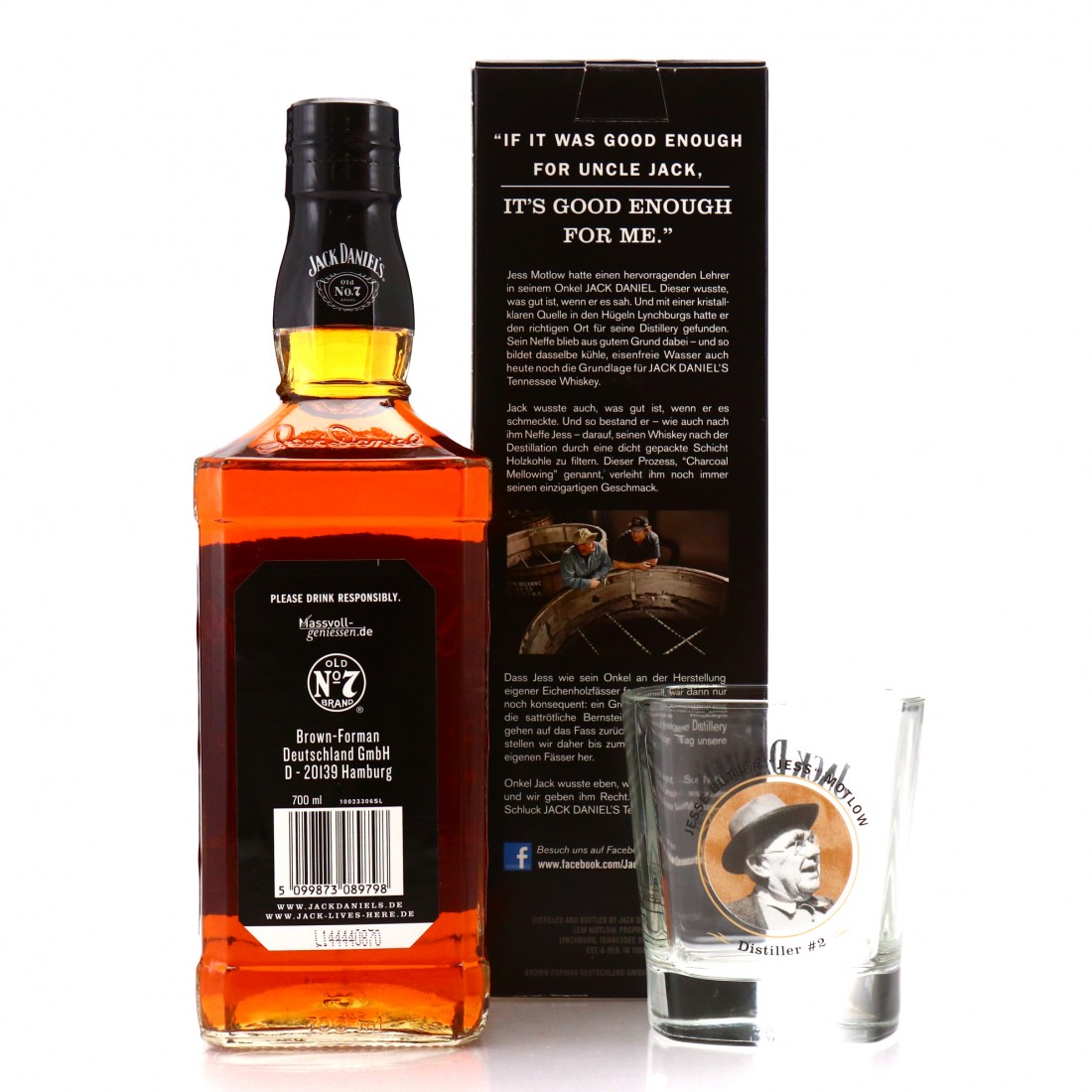 Jack Daniel's Old No.7 Brand 80 Proof Gift Pack 70cl / Master Distiller ...