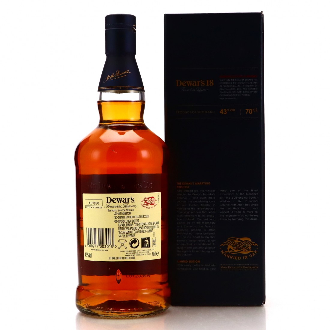 Dewar's 18 Year Old Founder's Reserve | Whisky Auctioneer