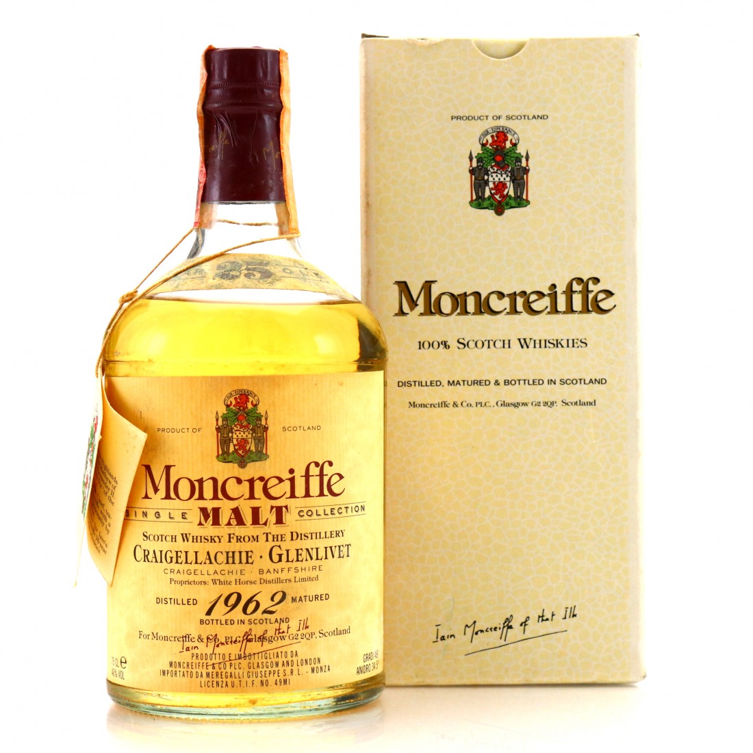 Craigellachie 1962 Moncreiffe 25 Year Old / Meregalli Import | Whisky ...