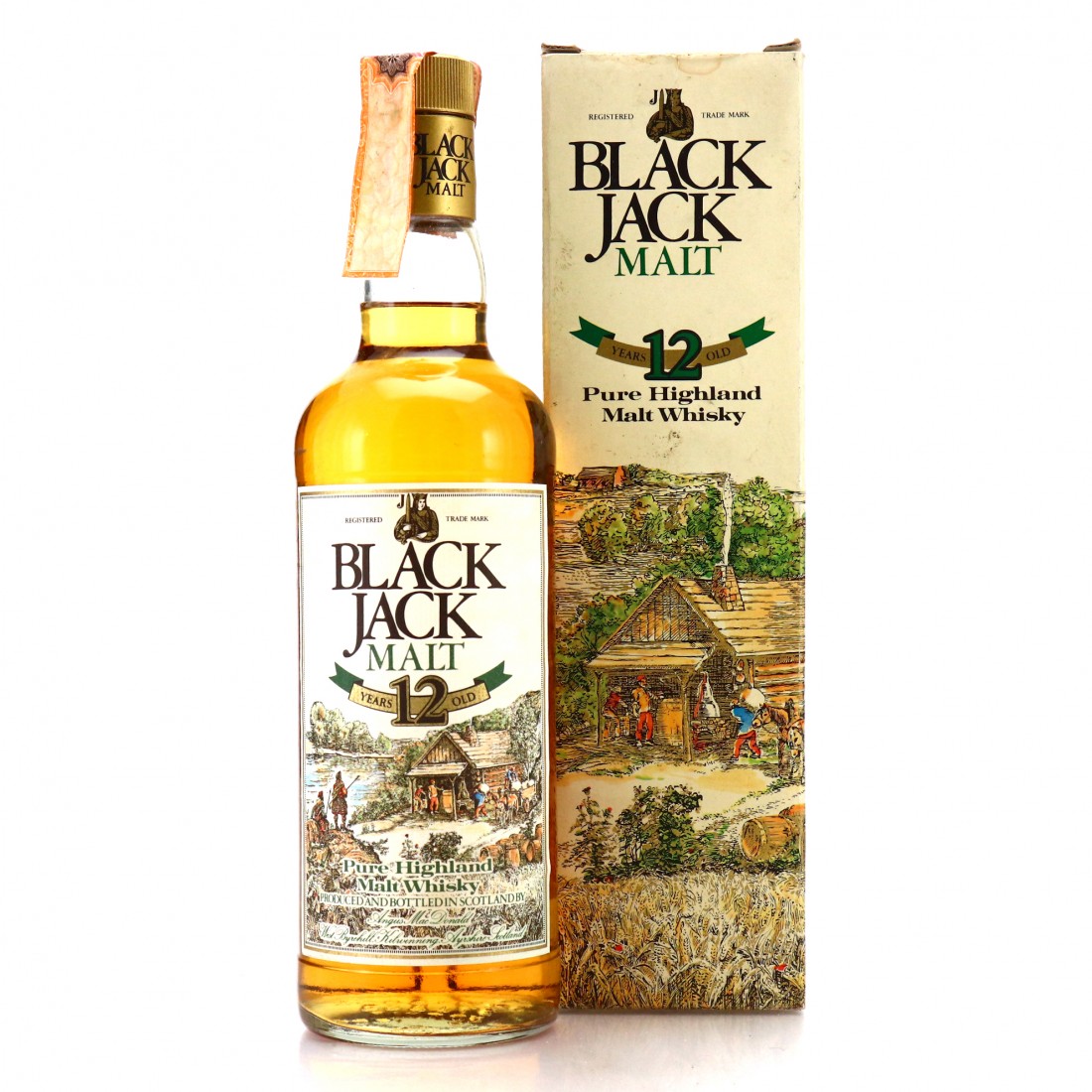 Black Jack 12 Year Old Pure Highland Malt 1980s / Fabbri Import ...