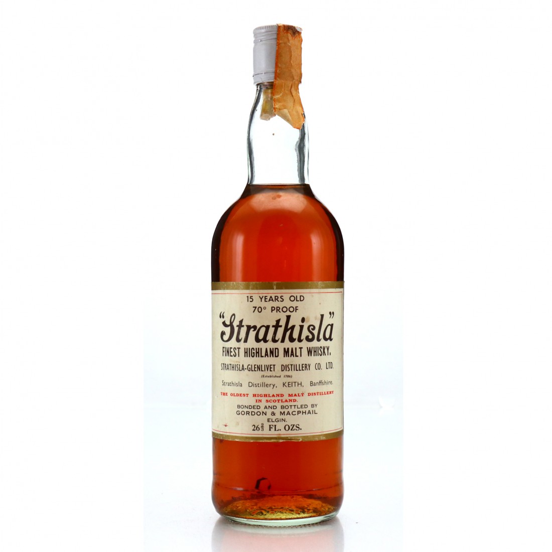 Strathisla 15 Year Old Gordon and MacPhail 1970s / Co. Pinerolo Import ...