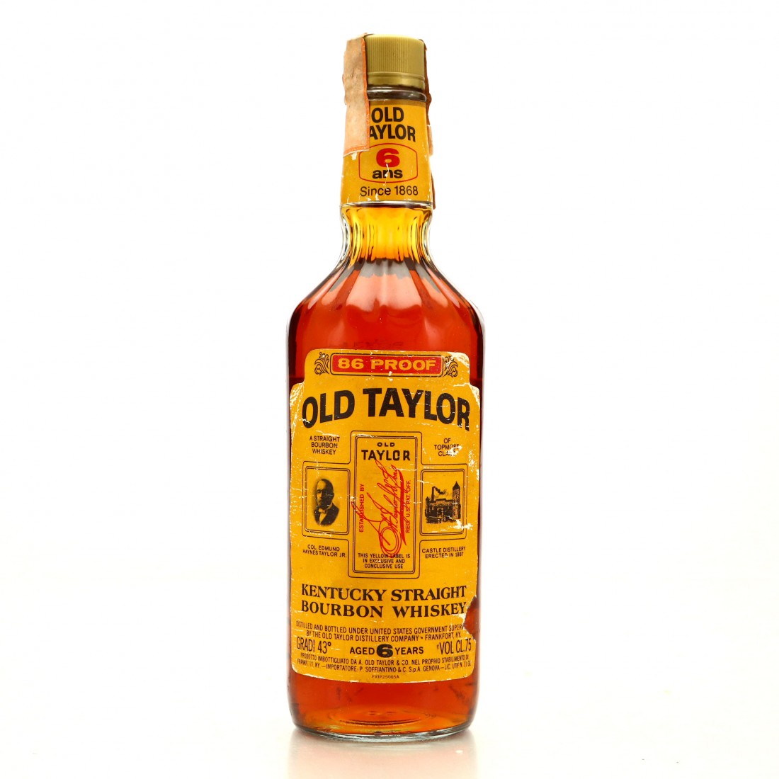 Old Taylor 6 Year Old Kentucky Straight Bourbon 1989 | Whisky Auctioneer