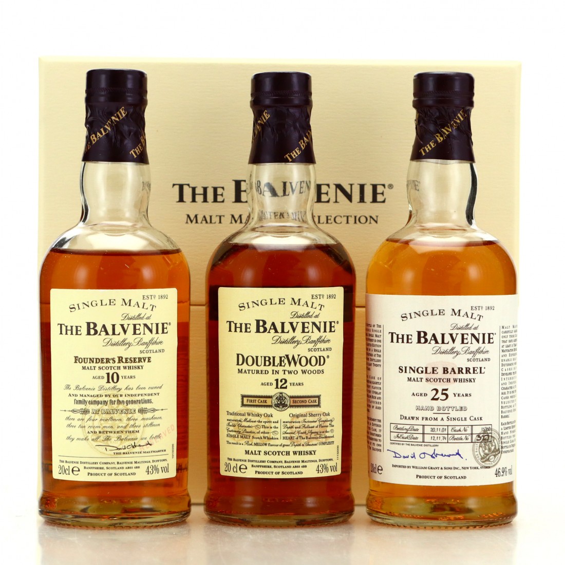 Balvenie Malt Master's Selection 3 x 20cl / including 1974 | Whisky ...