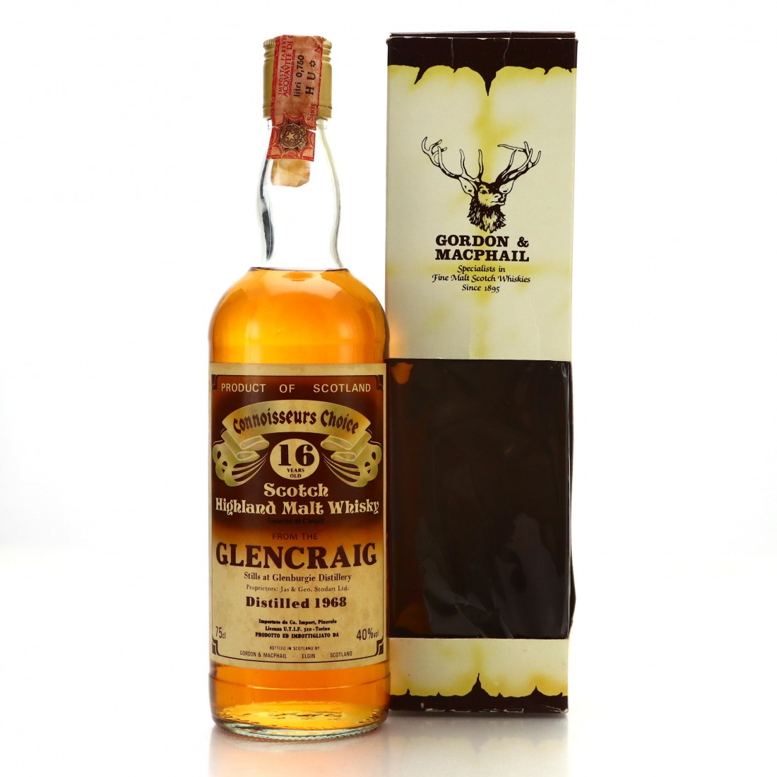 Glencraig 1968 Gordon and MacPhail 16 Year Old / Co. Pinerolo Import ...