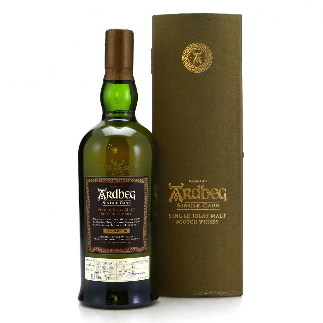 Ardbeg 1973 Single Bourbon Cask #1143 | Whisky Auctioneer