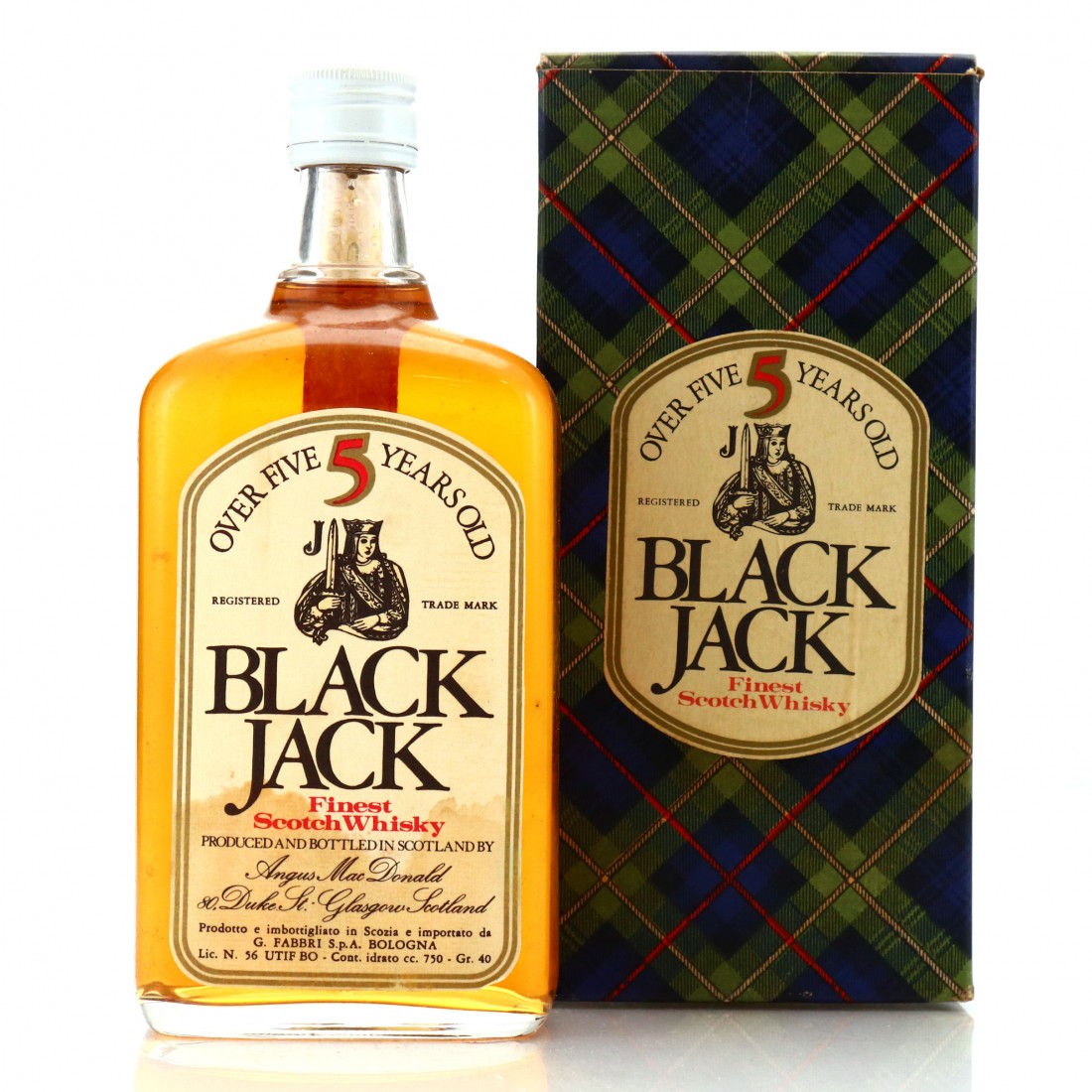 Black Jack 5 Year Old Scotch Whisky 1970s / Fabbri Import | Whisky ...